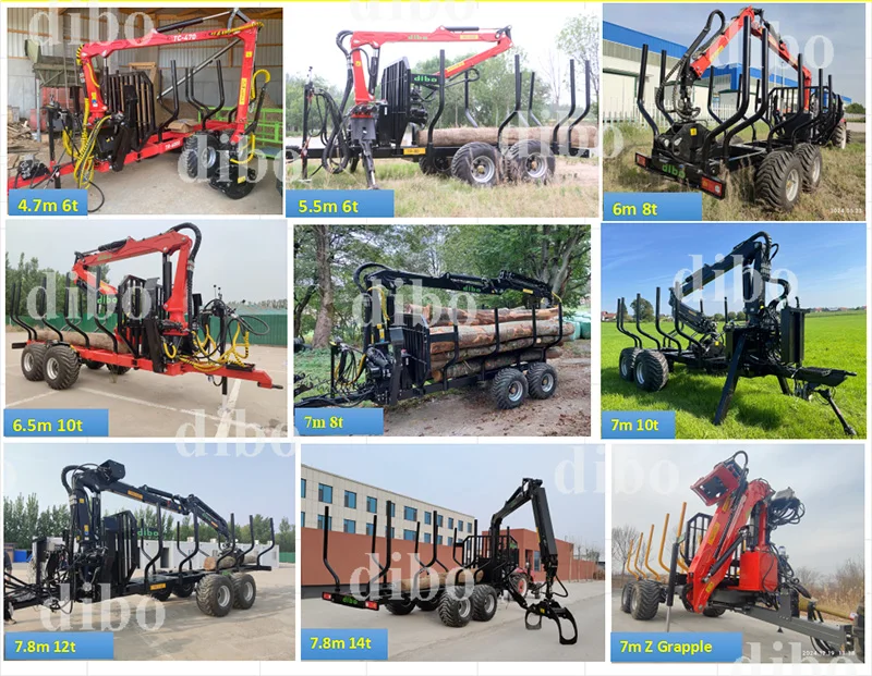CE Approved Forest Woodworking Machinery Tractor-mounted Timber Trailer ...