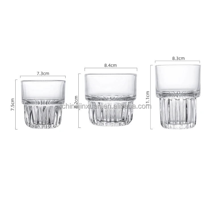 Stackable Cute Glass Coffee Milk Water Tea Wine Tumbler Drinking Glass ...