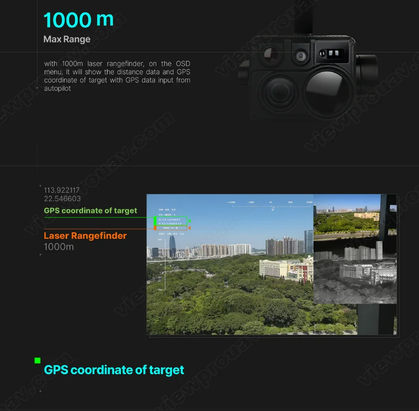 Viewpro H30n Multi-sensor Eoir Laser Rangefinder Dual Ir Thermal Dual ...