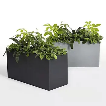 Big Size Rectangular Fiberglass Planter Customized Color Size Large ...