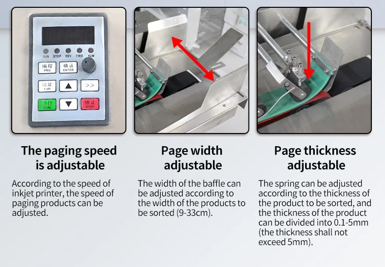 Automatic Bag Paper Card Pagination Paging Machine Conveyor Belt Feeder Paging Machine With Tij ...