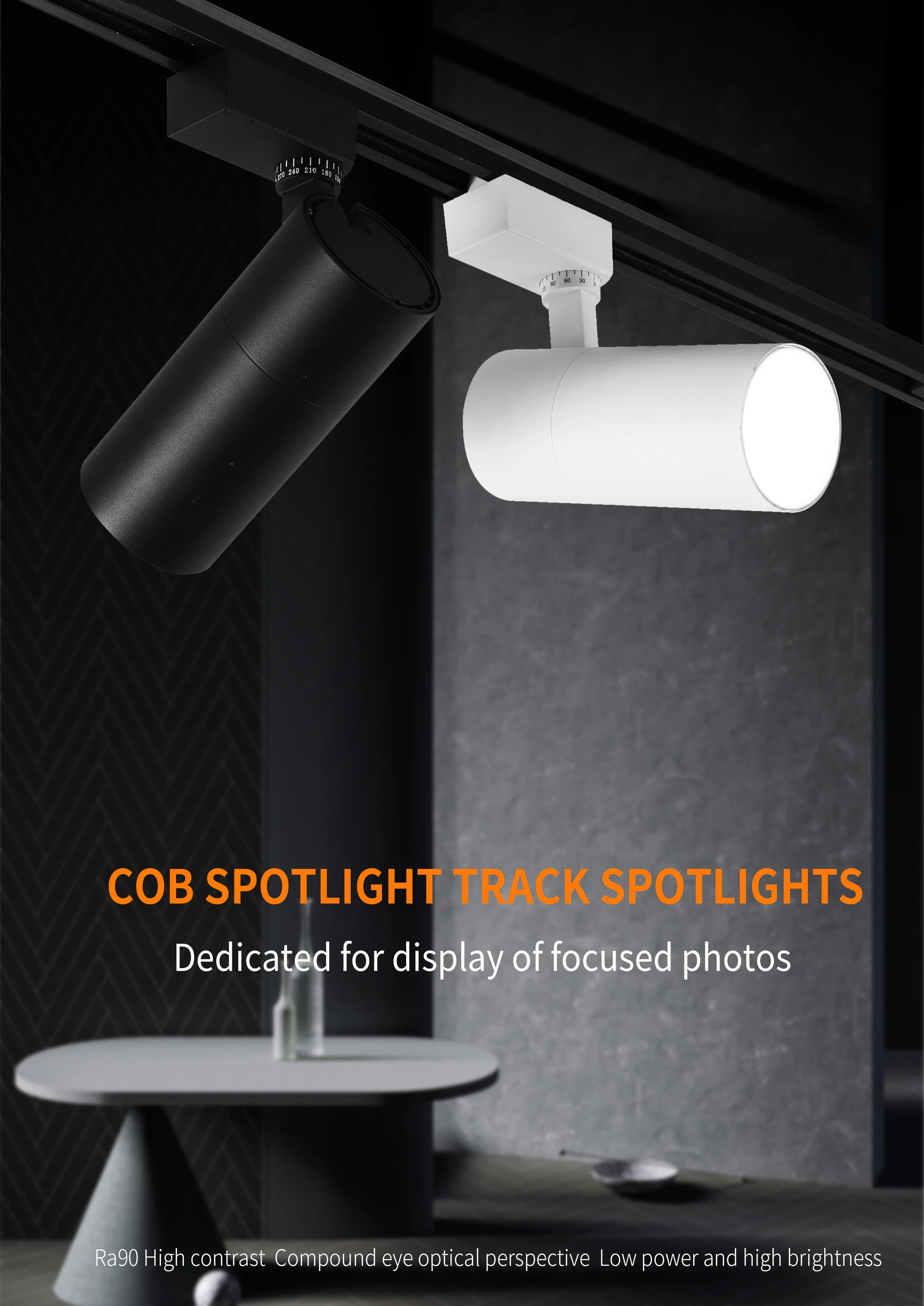 Hua Li Custom Rail Light Surface Mounted Spotlight Adjustable Led Track ...