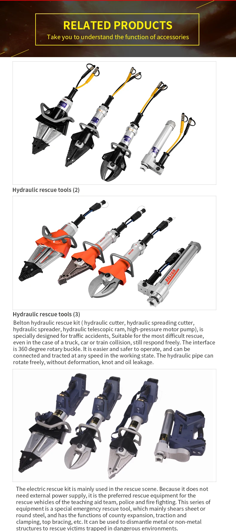 Emergency Hydraulic Rescue Equipment Heavy Duty Complete Sets - Buy ...