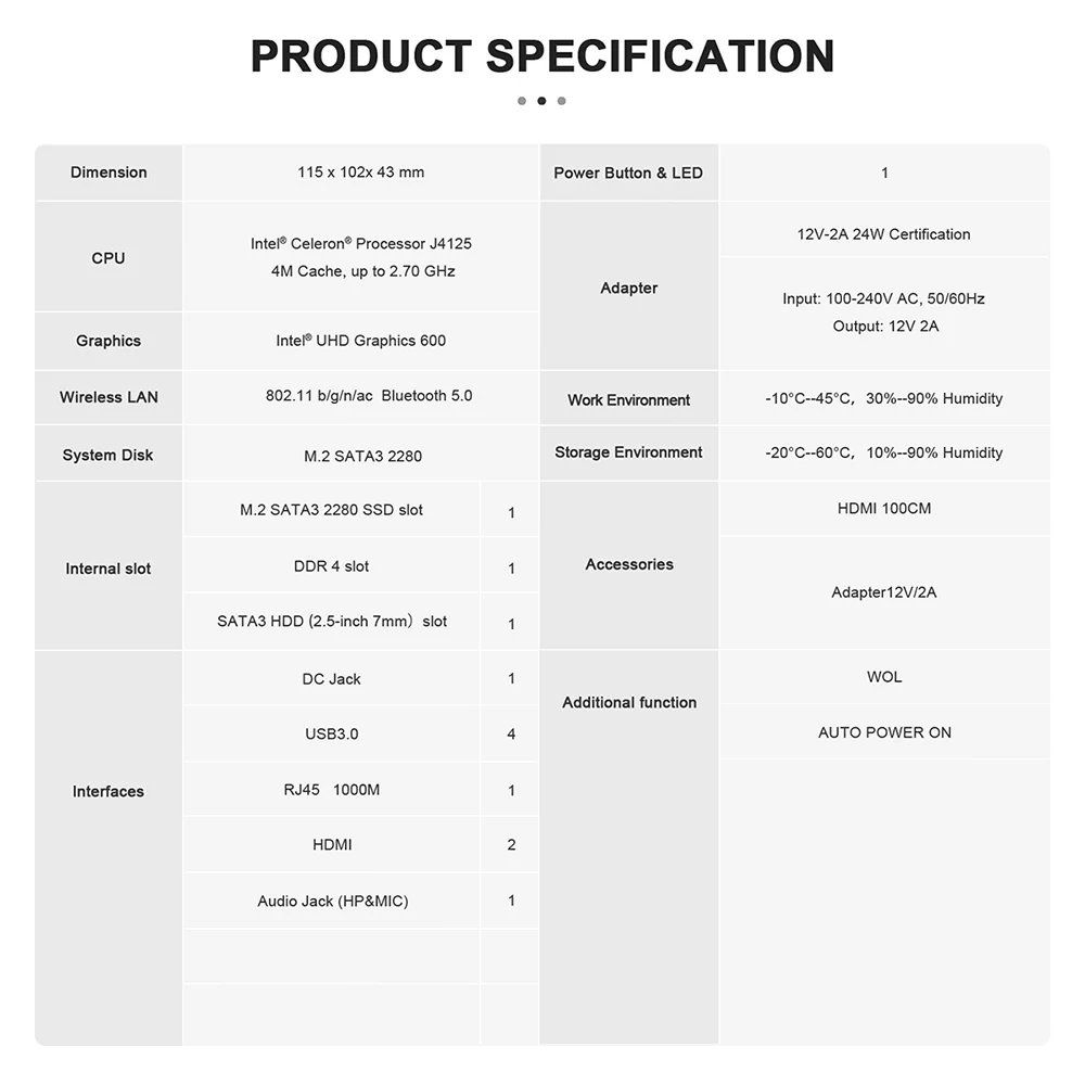 Gk Mini J4125 / Intel Gemini Lake Refresh Processor J4125 / Only Device ...