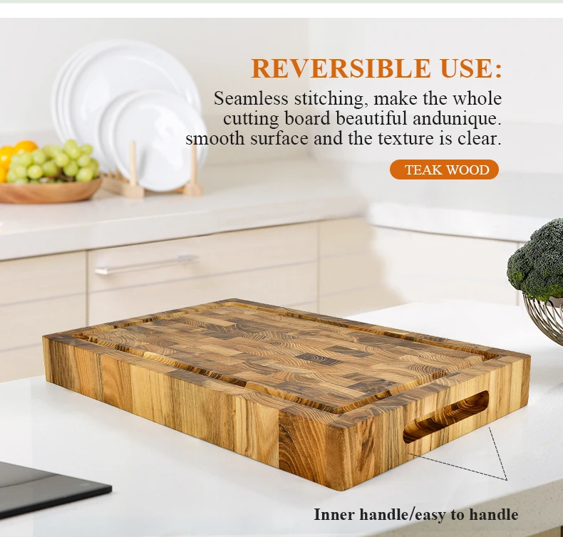 New Arrival Teak Wood Chopping Board Thick Wooden Cutting Board For ...