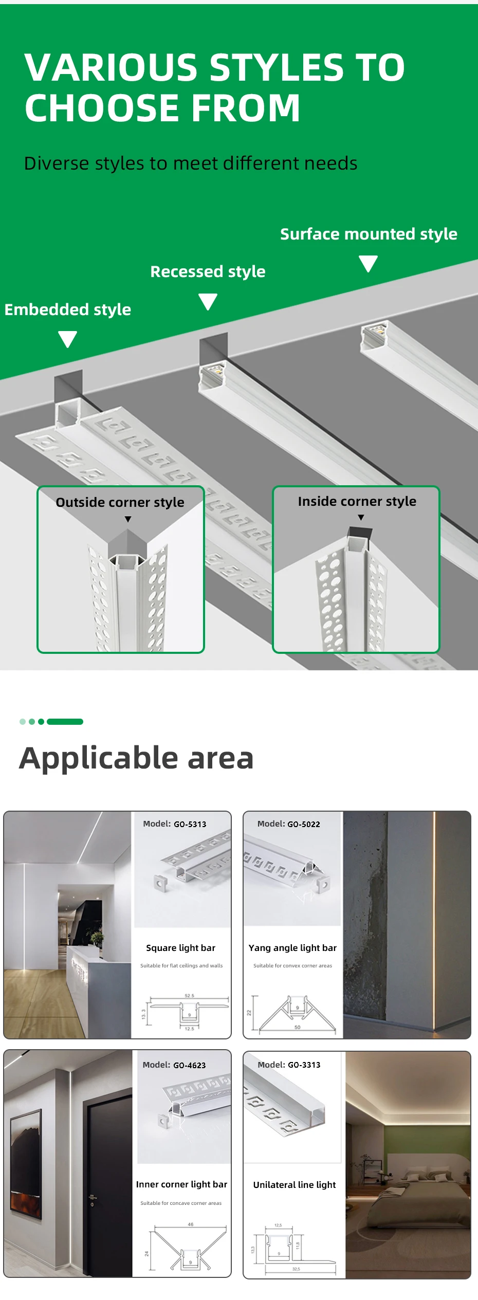Aluminium Extrusion 6063 - Modern LED Profile Decorations