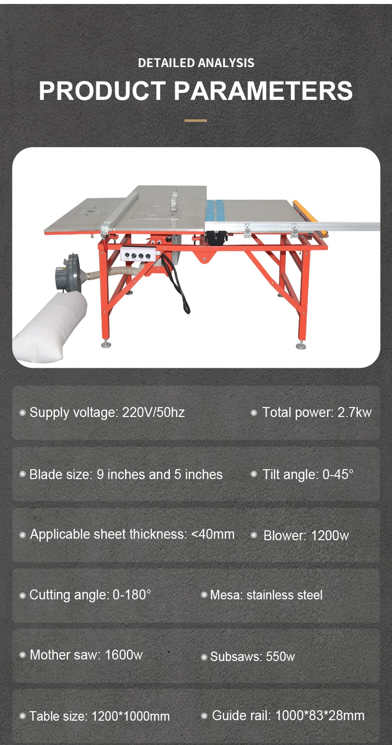 Multi Function Woodworking Sliding Table Saw Machine Woodworking Wood ...