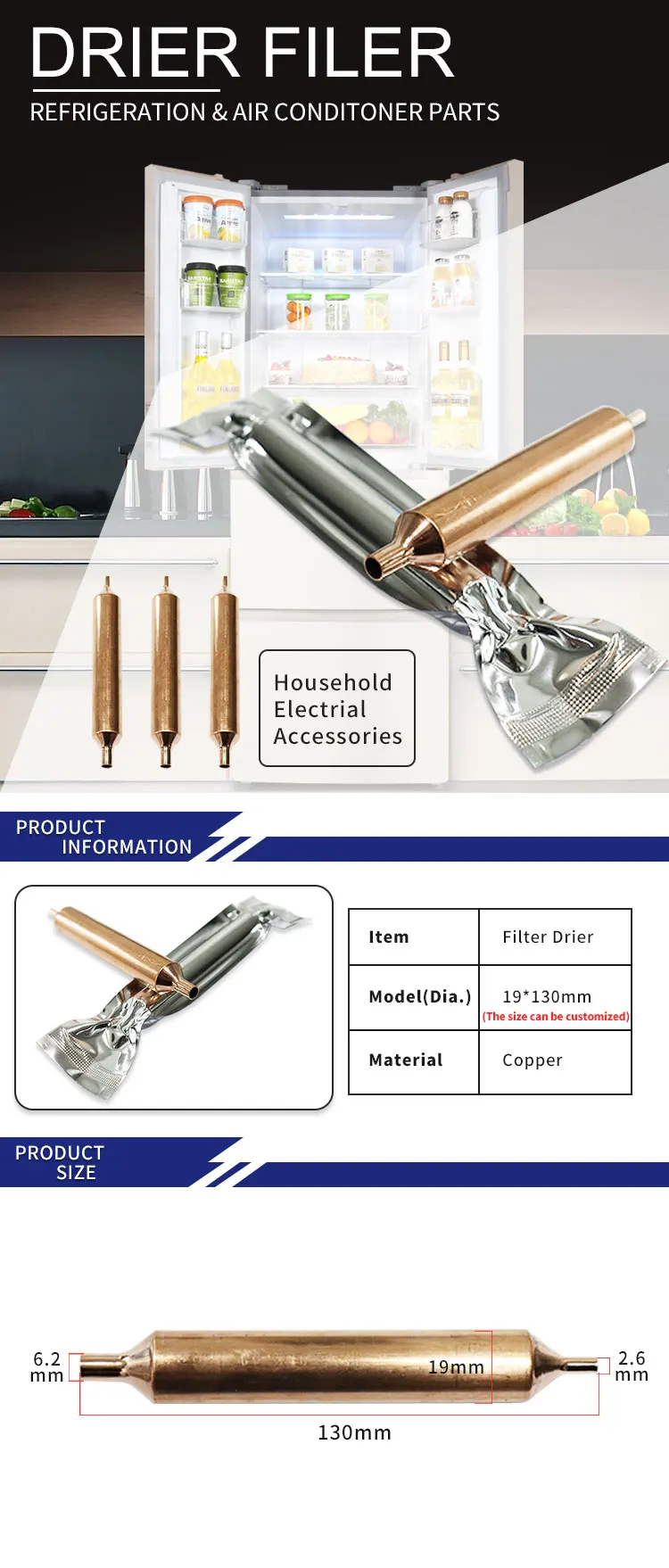 High Quality Liquid Line Refrigerant Ac Filter Dryer For Split Air ...