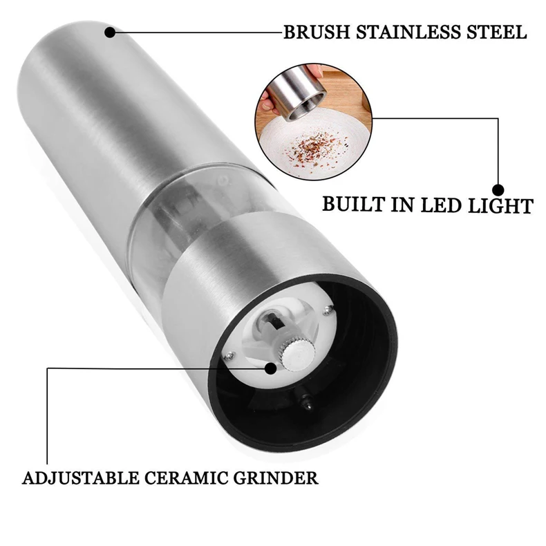 Wholesale Electric Stainless Steel Pepper And Salt Mills,Ceramic Core ...