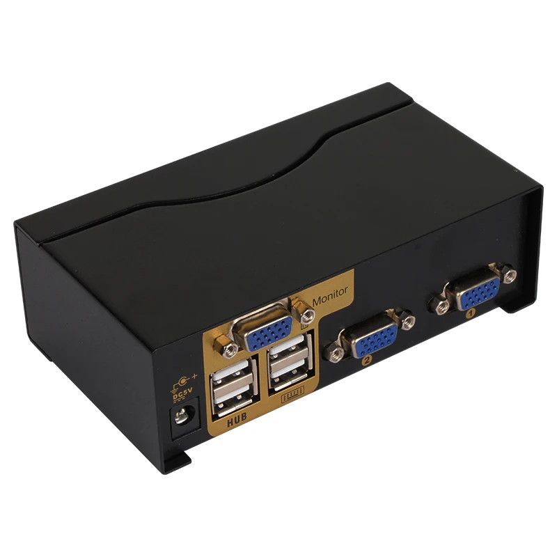 Vcom Monitor Kvm Switch 2 In 1 Vga 1080p Fhd With Button Ir Remote ...