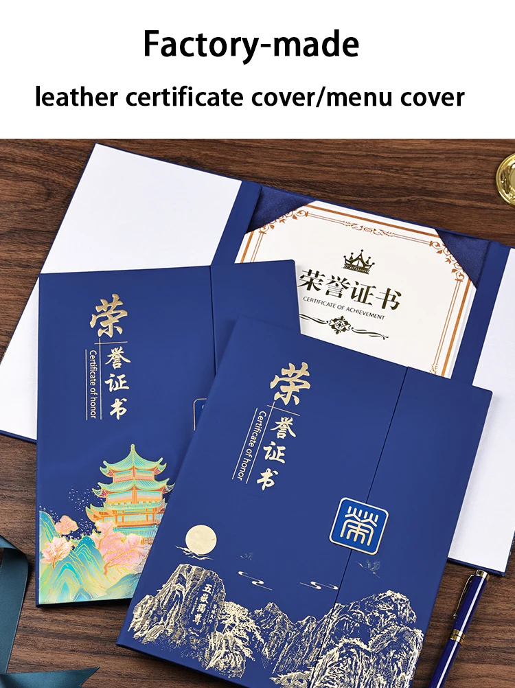 Custom Leather Trifold Certificate Holder - A4 Diploma Cover