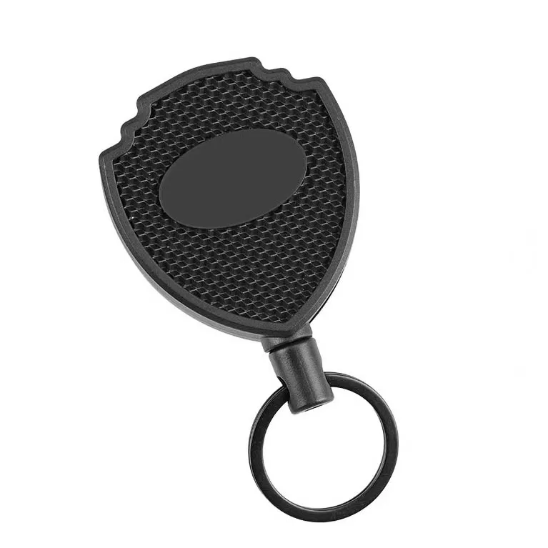 Custom Logo Stainless Steel Key Fob Keychain Retractable Metal Badge ...