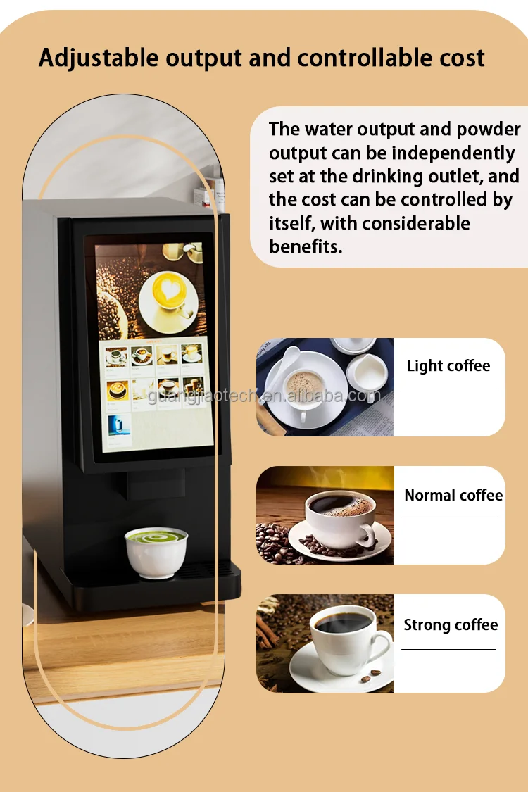 Small Fresh Ground Coffee Vending Machine Automatic Self-Service Coffee ...