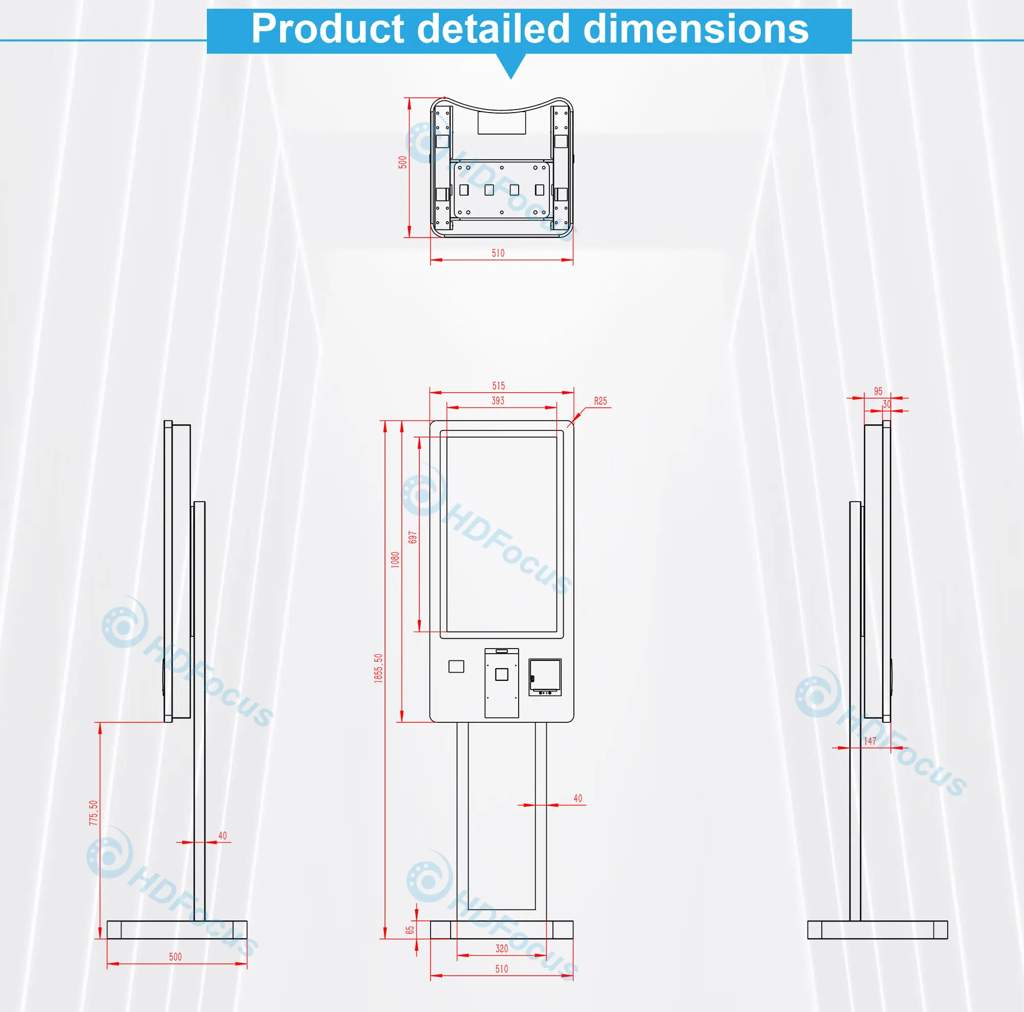 32 Inch Interactive Kiosk - Self Service Payment Solution