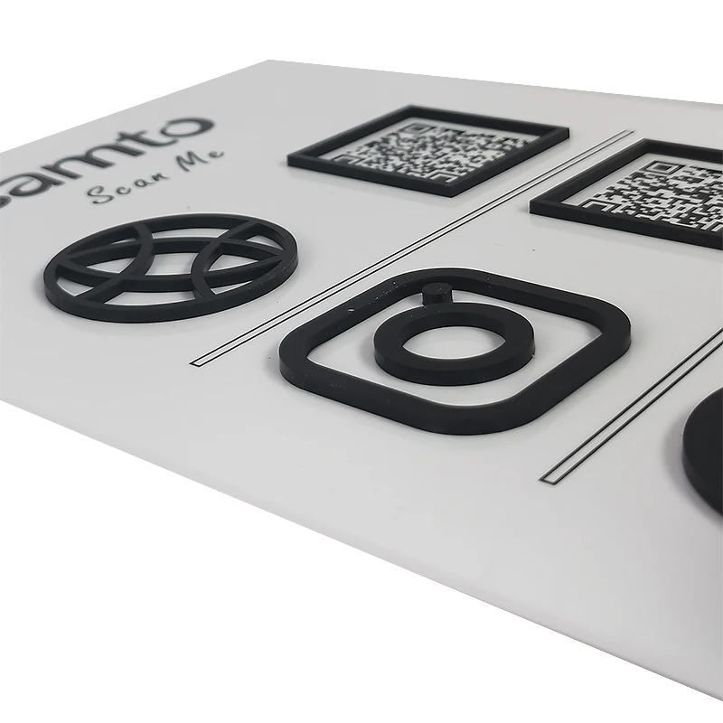 Custom Countertop Clear Acrylic QR Code Holder - Wholesale Custom Countertop Clear Acrylic QR Code Holder - Wholesale