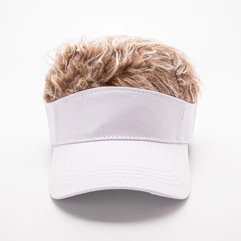 Men's Novelty Spiked Hair Visor Sun Funny Golf Hats
