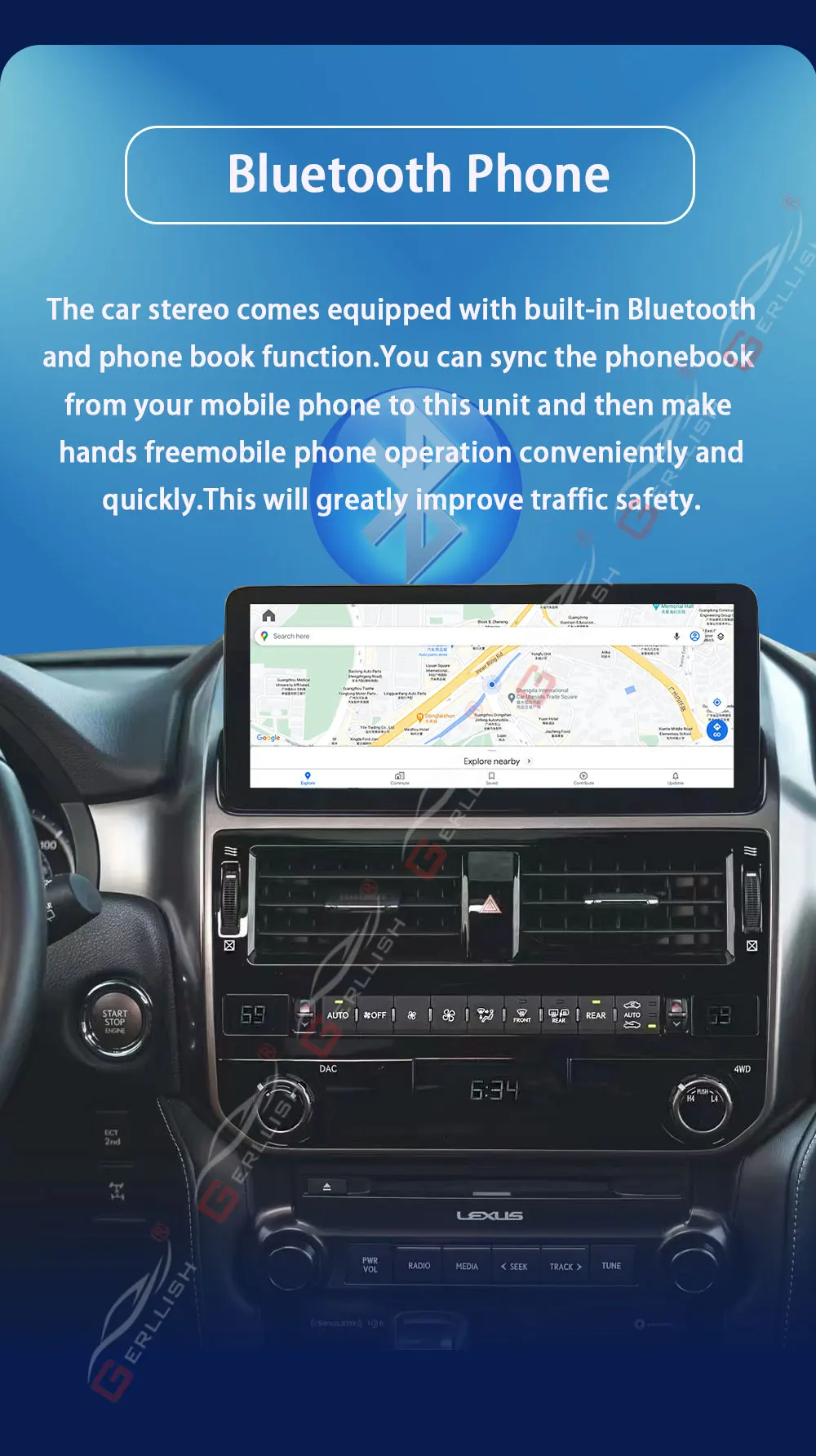 12.3inch All-New Car Radio Android for Lexus GX400 GX460