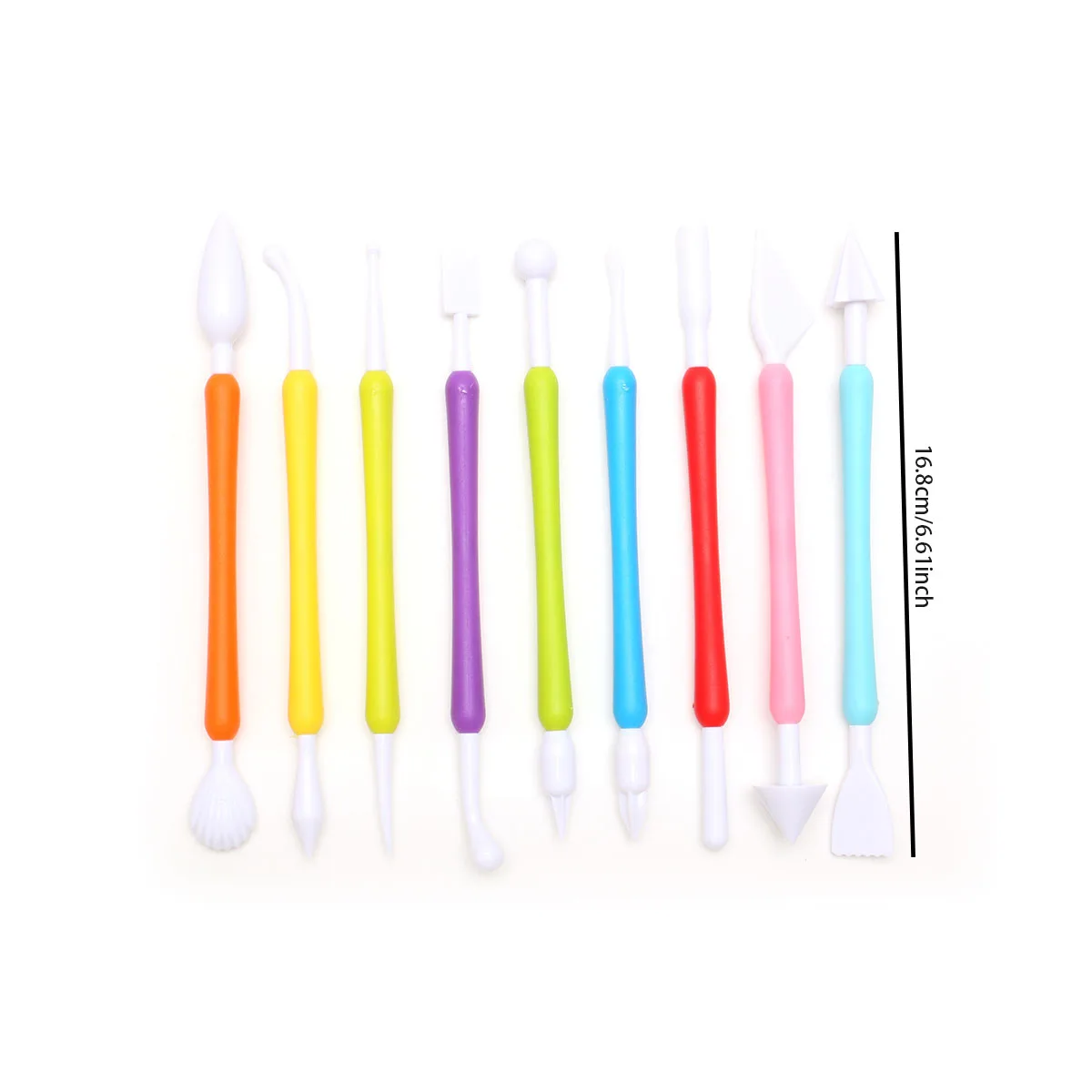 Opeth 9pcs Double Heads Pottery Clay Sculpture Carving Tools Plastic Ceramic Polymer Fondant ...