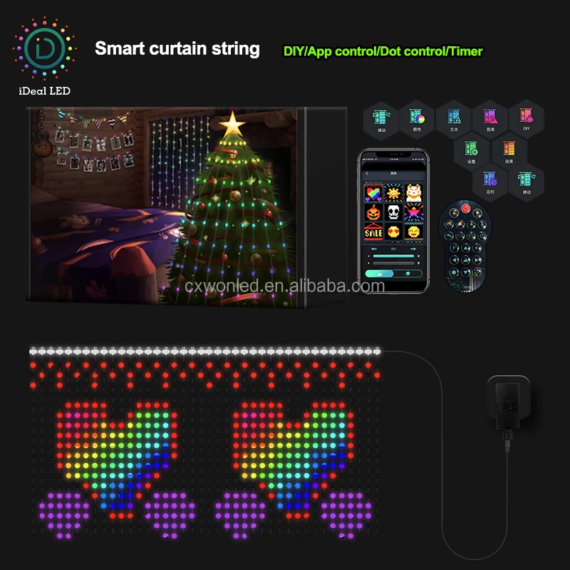 Curtain String Light RGBIC - Smart, Programmable Fairy Lights