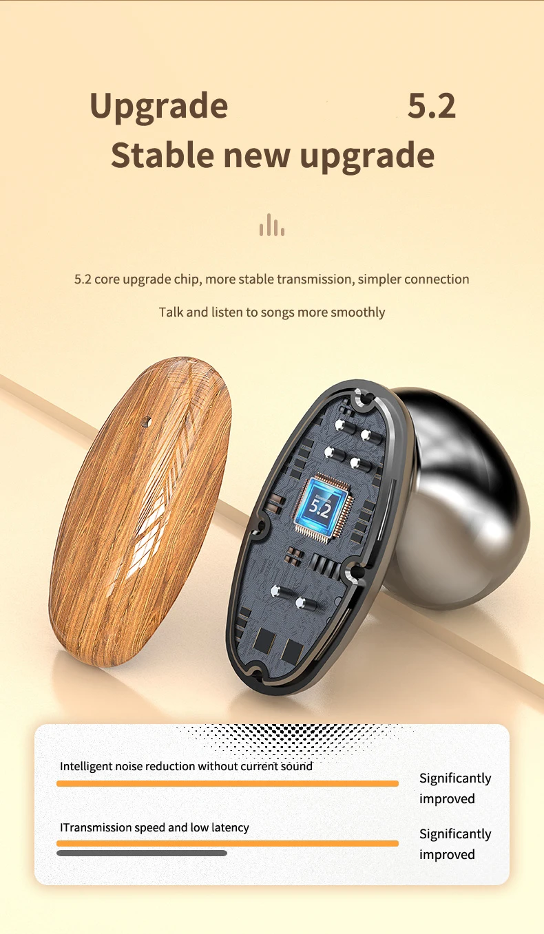 New Fashion M35 Tws Earbuds 9d Hifi Stereo Wood Design Waterproof In ...