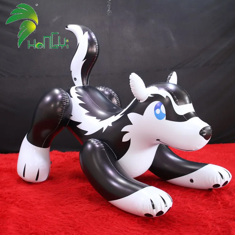 Black Shiny Husky Animal Toy Inflatable Husky / Hongyi Inflatable ...