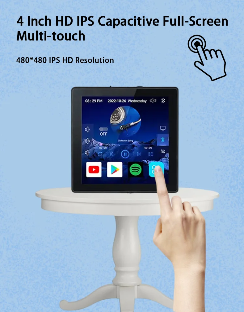 Touch Screen 4 Inch Android 10 Smart Home Audio System Alexa Voice ...