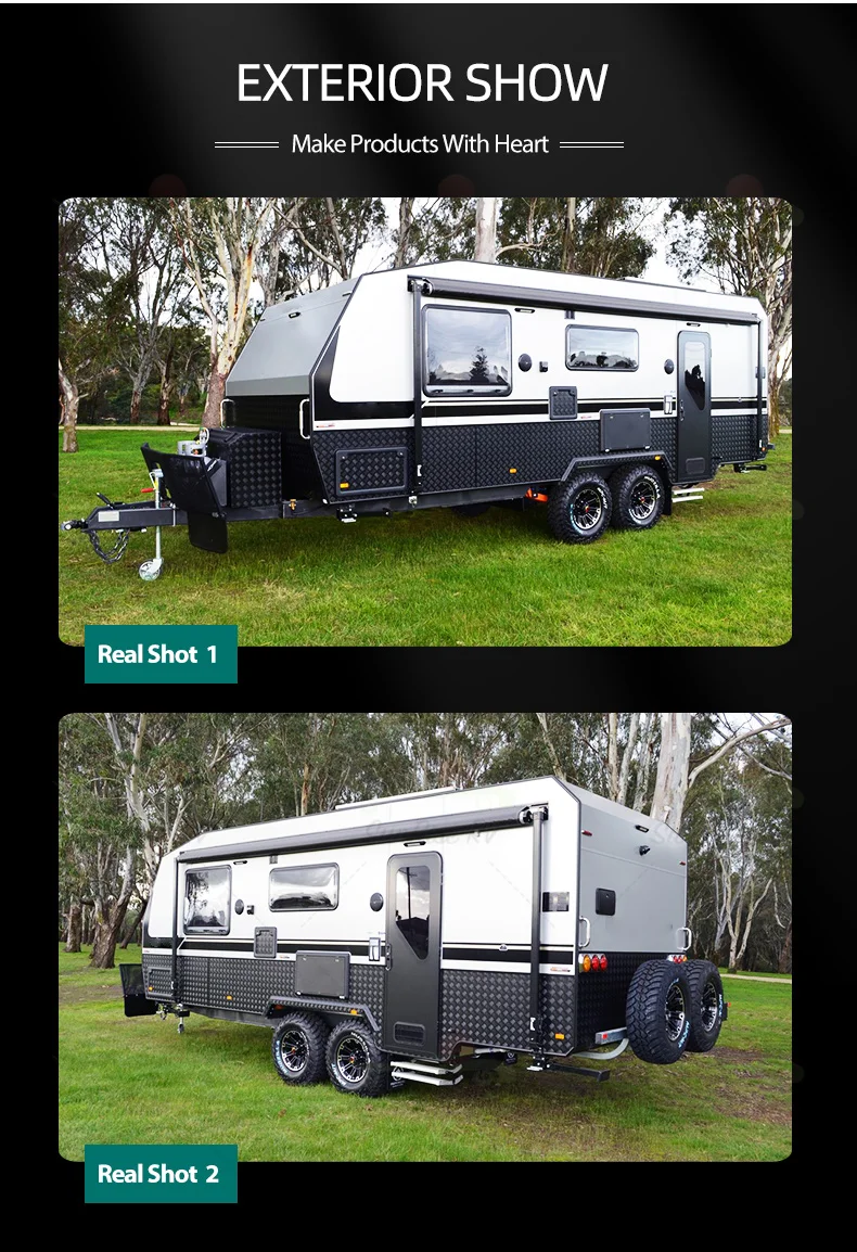 Sunrise Australian Offroad Camper Trailer Dual Axle 20ft Family Hybrid ...