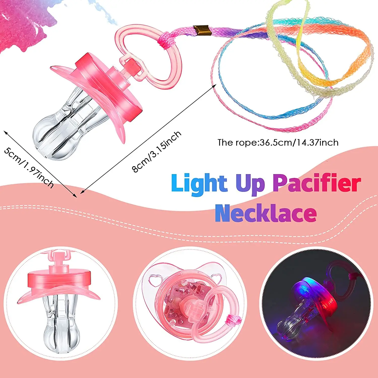 Wholesale Colorful Flashing Led Pacifier Party Favor Novelty Funny ...