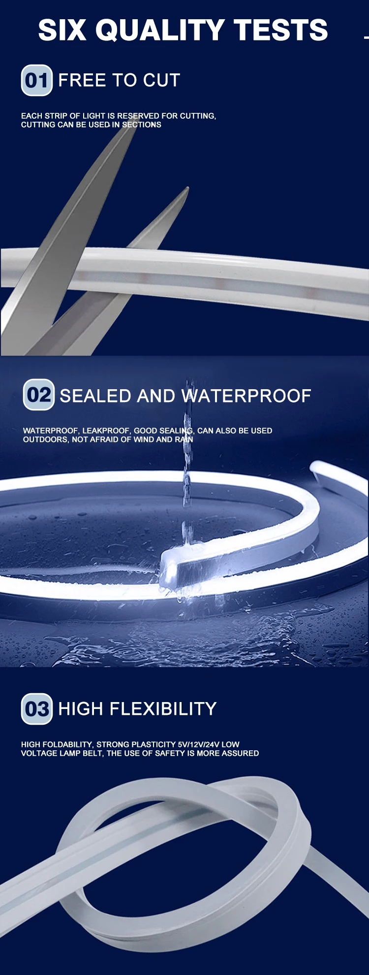 Rolled 360 Degree Glowing Round Shape Flexible Led Strip Neon Silicone ...