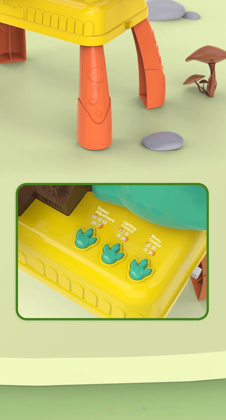 Qs Toy Dinosaur Peas Game Console Toy Rich Function Sound And Light ...