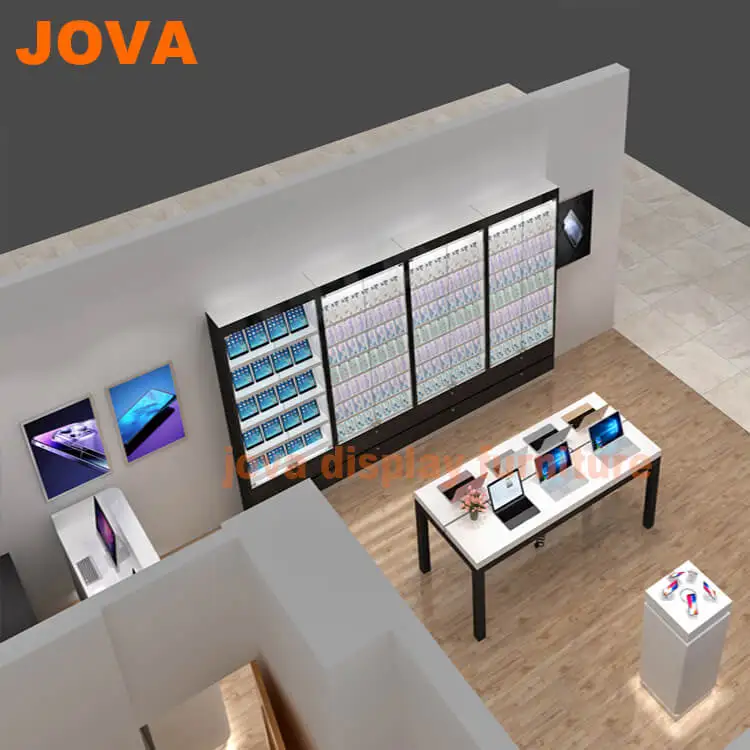 Customized Mobile Phone Shop Display Cabinet Table Mobile Phone Shop ...