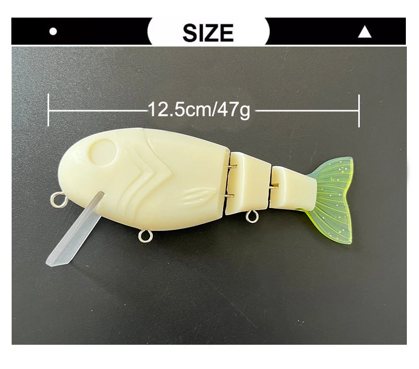Hot Selling Unpainted Wake Bait 12.5cm - Bull Shad Blank
