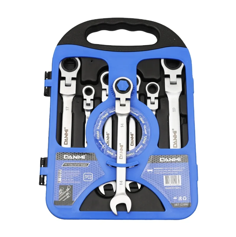 Adjustable 7PCS Ratchet spanner set Open Tubing rachet plum universal ...