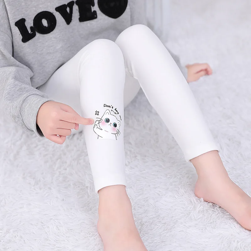 Fashionable Autumn Winter Girls' Thread Leggings Elastic Leather Band ...