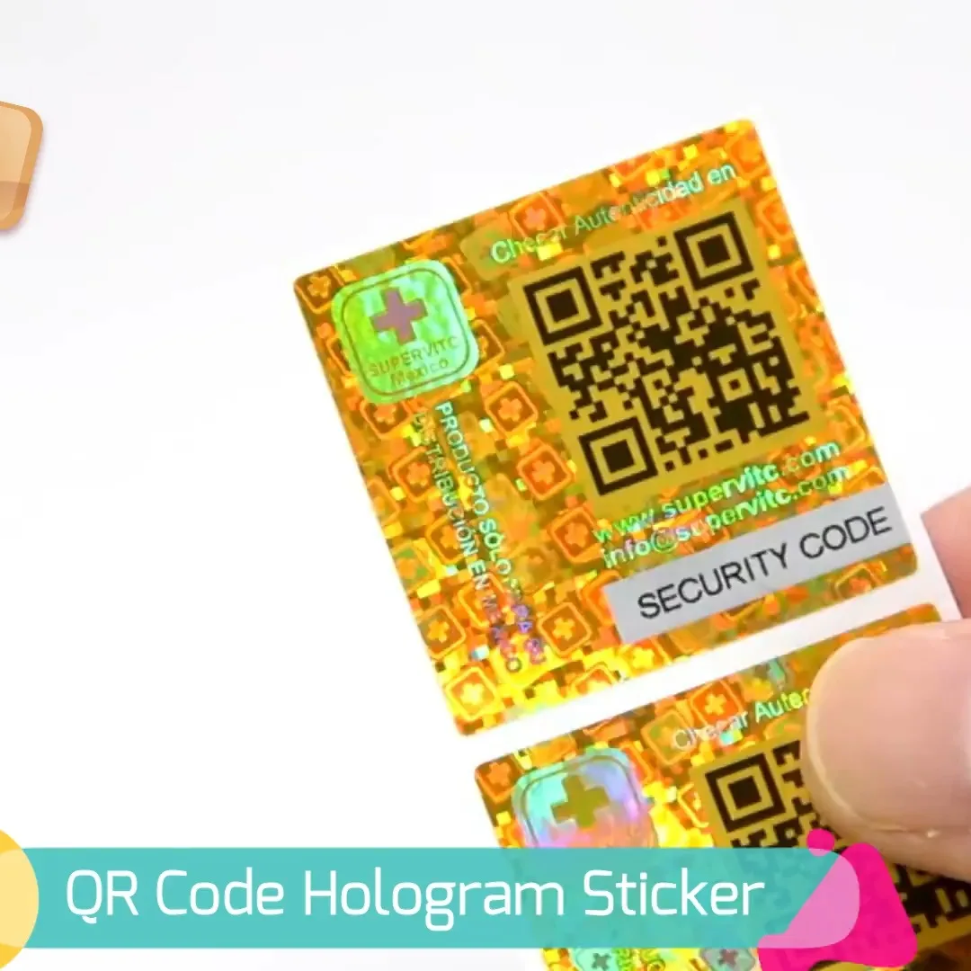 Hologram 3d Sticker With Serial Numbers Qr Code Custom Logo Security ...