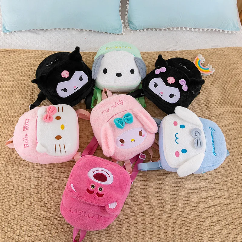 Hello Kt Cartoon Cute Kids Plush School Bags Girls Small Backpacks ...
