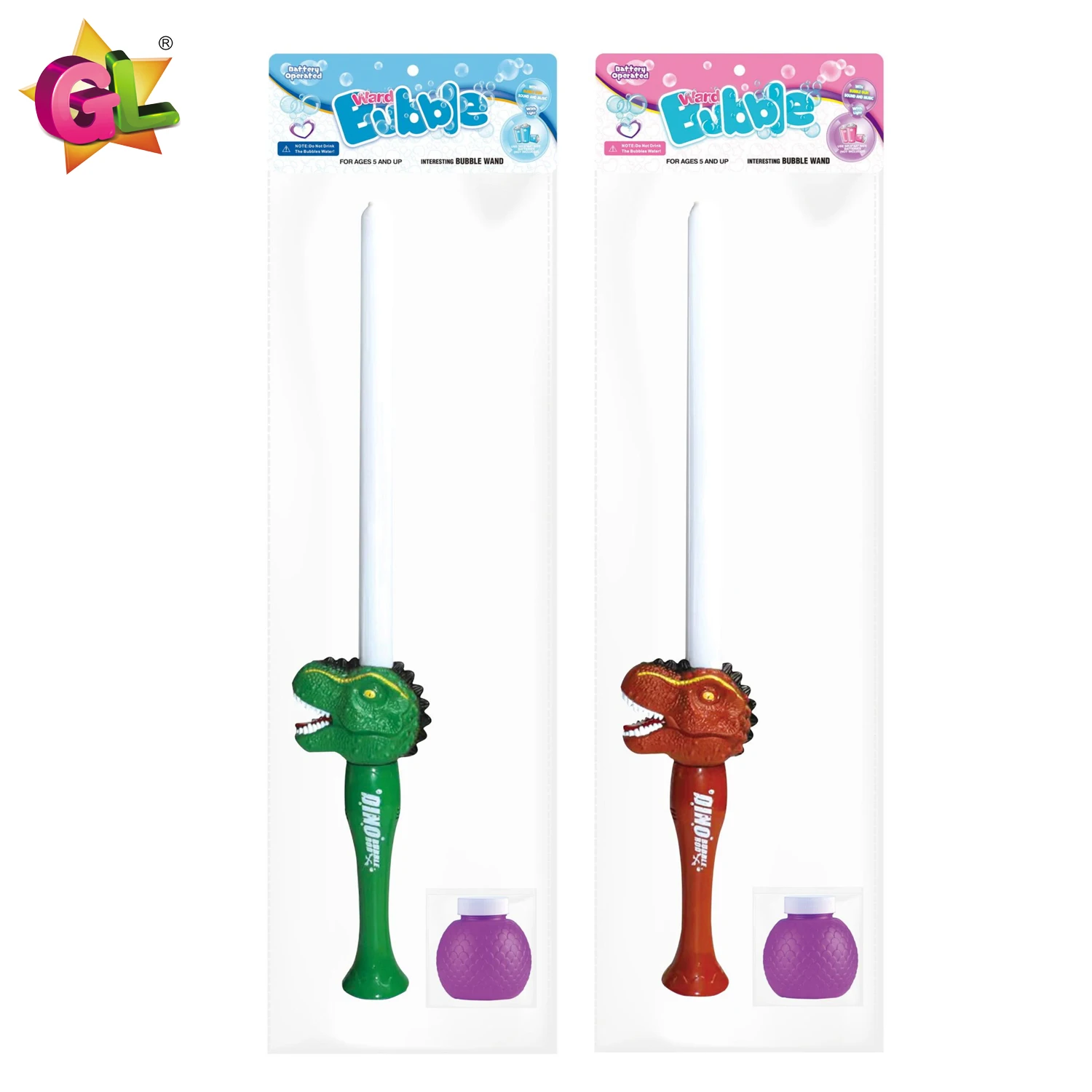 Light up Bubble Toys Led Cartoon Dinosaur Bubble Wands with Sound Fun ...