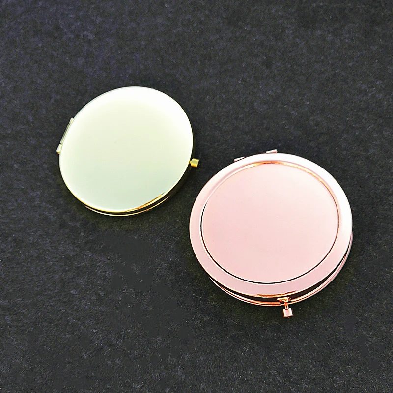Women Purse Mirrors Custom Wedding Favor Gold Metal Compact Mirror ...
