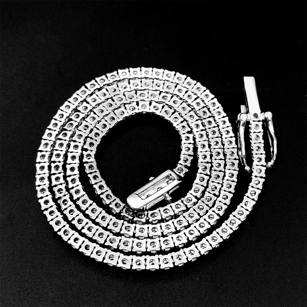 2mm Wide Sterling Silver Bracelet with CZ Buss down Jewelry