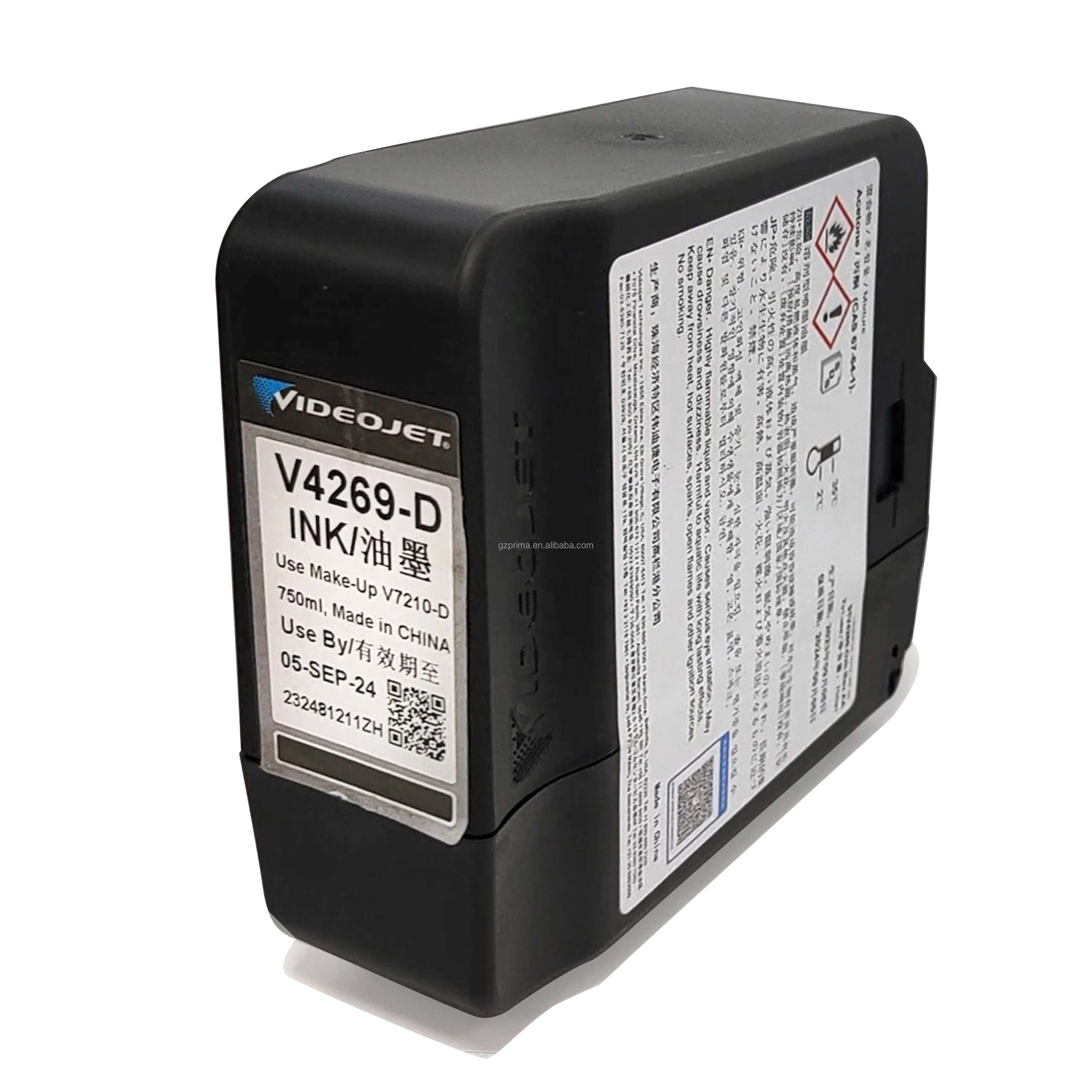 Videojet Ink V4269-d Mek Black Ink Cartridge 750ml Cij Inkjet Printing ...