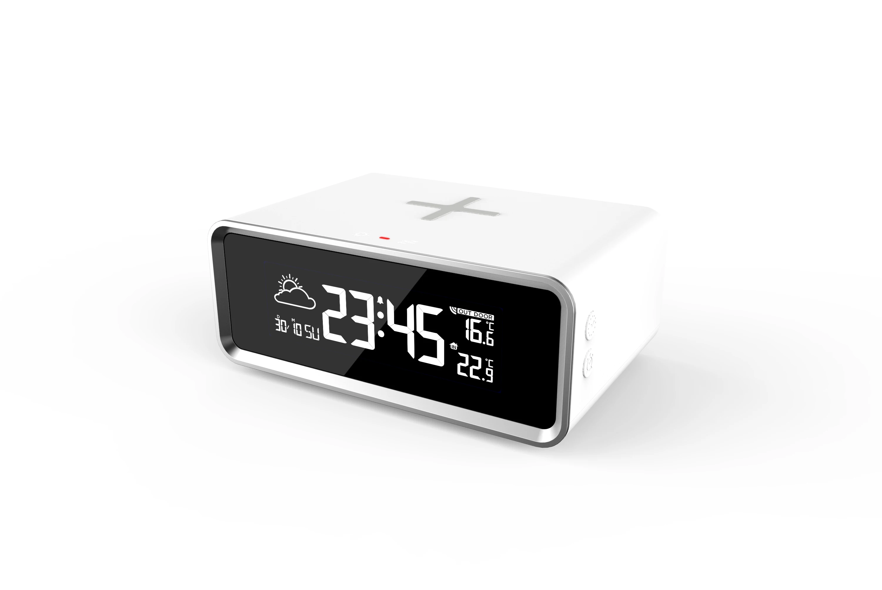 Alarm Clock Wireless Charger Temperature- fanjuhome.com