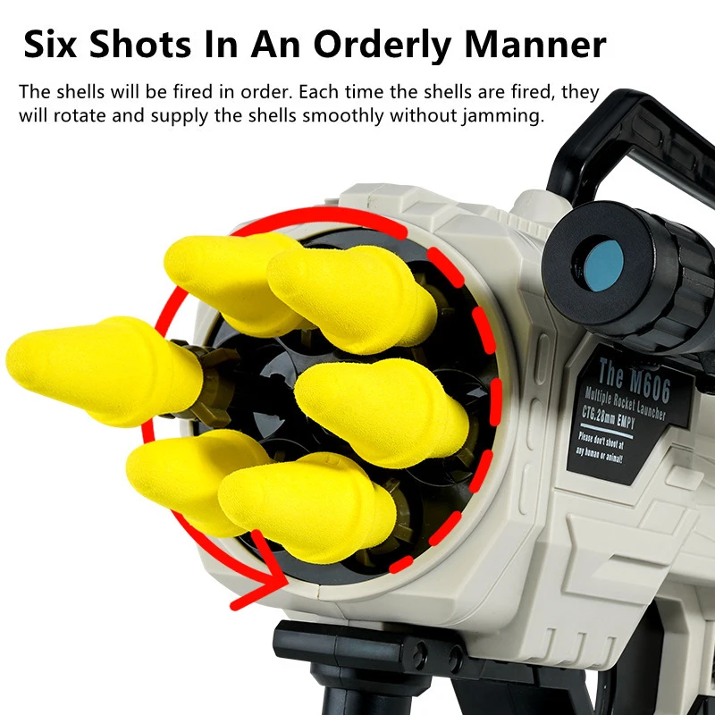 Long Shooting Range RPG Rocket Launcher Toy Gun - Safe & Fun