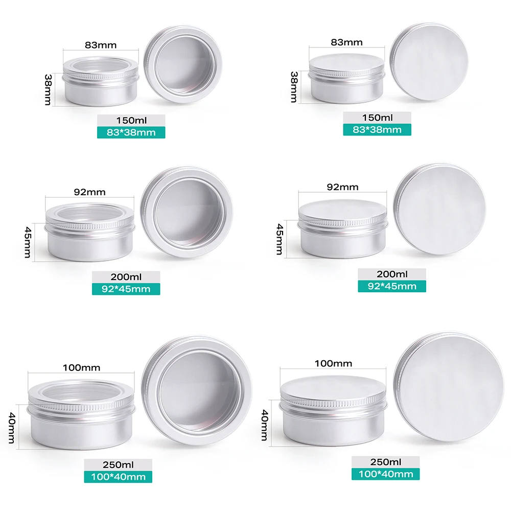 150g 200g 150g Round Aluminum Tin Container for Cake Food Grade ...