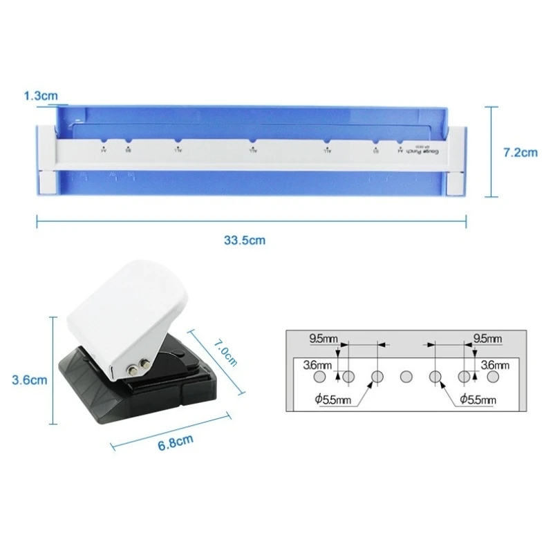 6 Hole Puncher for the Loose Leaf Notebook Diary Memo Pad Composition ...