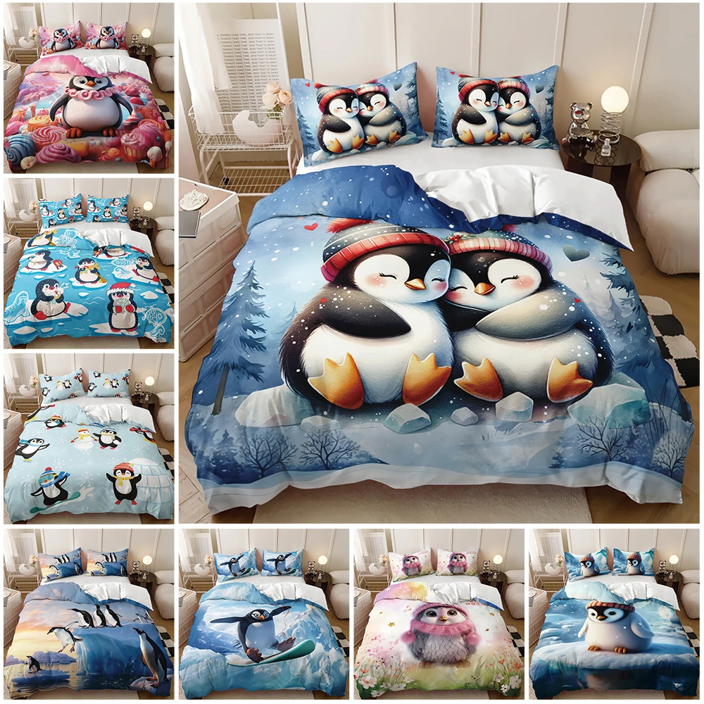 Cartoon Penguin 3d Printed Bedding Set Wholesale Price Can Be ...