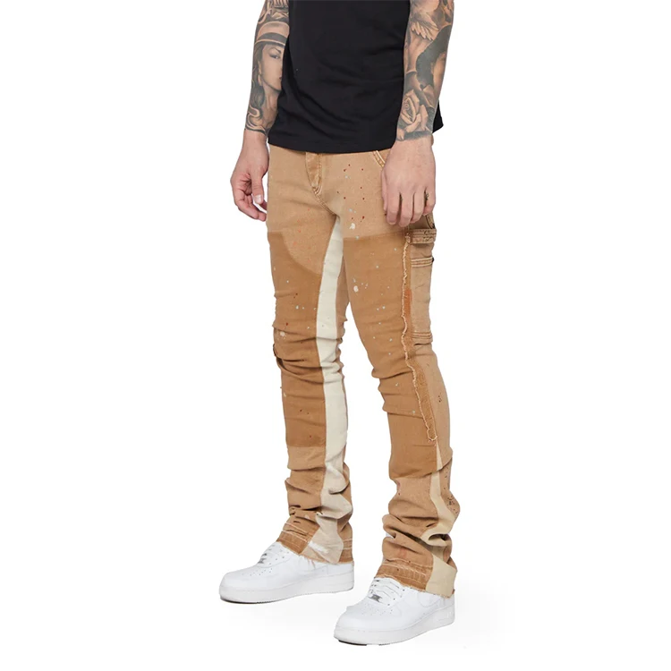 Diznew Design Bell Bottom Denim Pants High Quality Vintage Splash Jeans ...