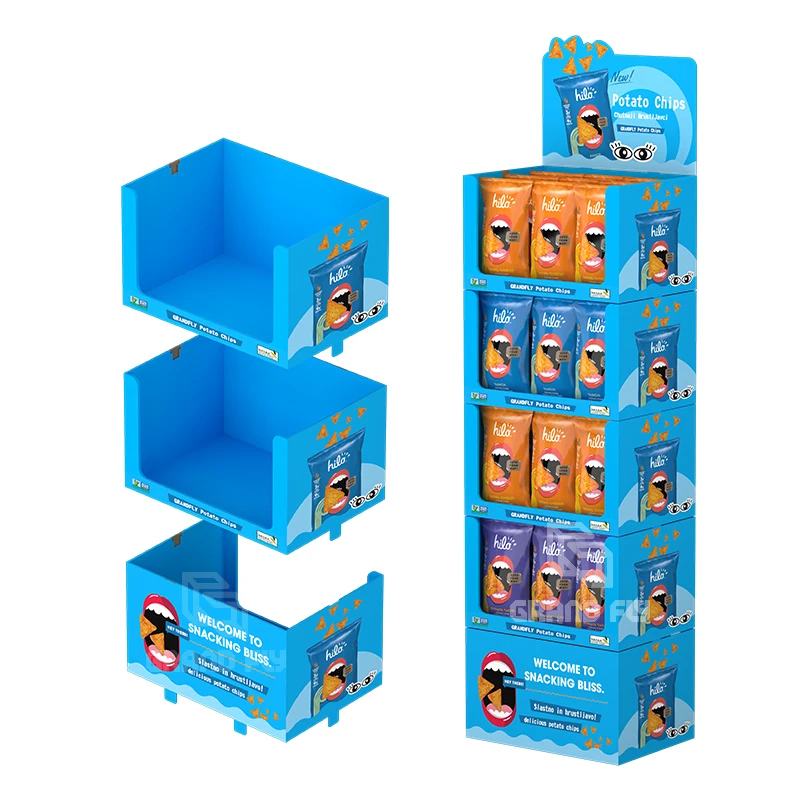 Custom Stackable Cardboard Shipper Display Corrugated Cardboard Display ...