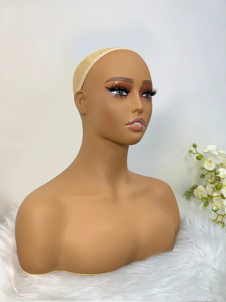 Realistic Female Mannequin Head With Shoulders Display Manikin Head ...