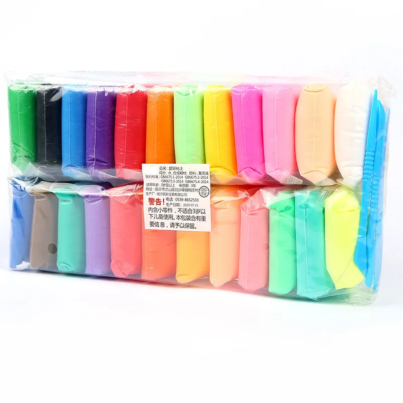 Colors Air Dry Soft Clay 12 Super Light Weight Set Intelligent ...