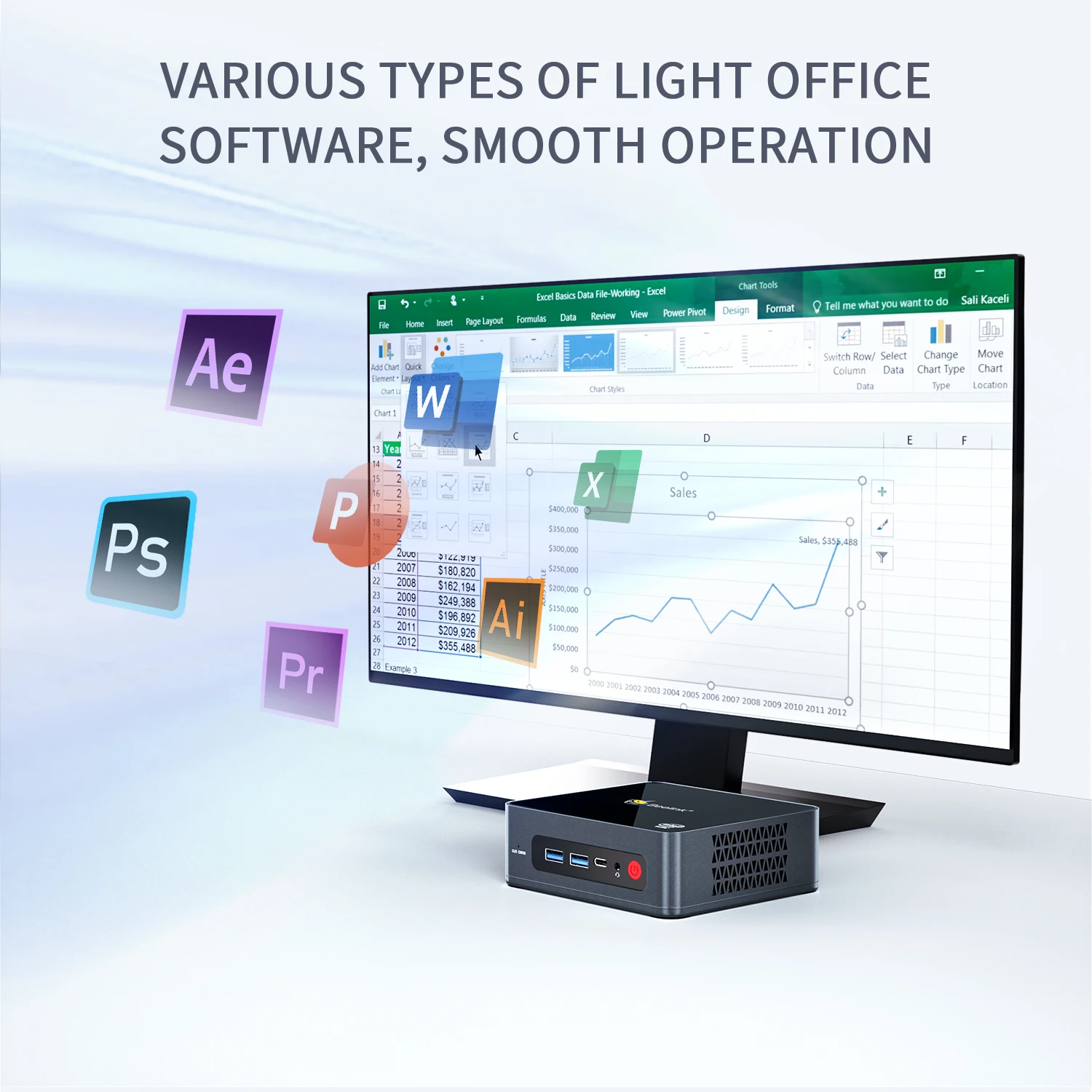 Mini PC Beelink U59 - Intel Core I5, 8GB RAM, 256GB SSD